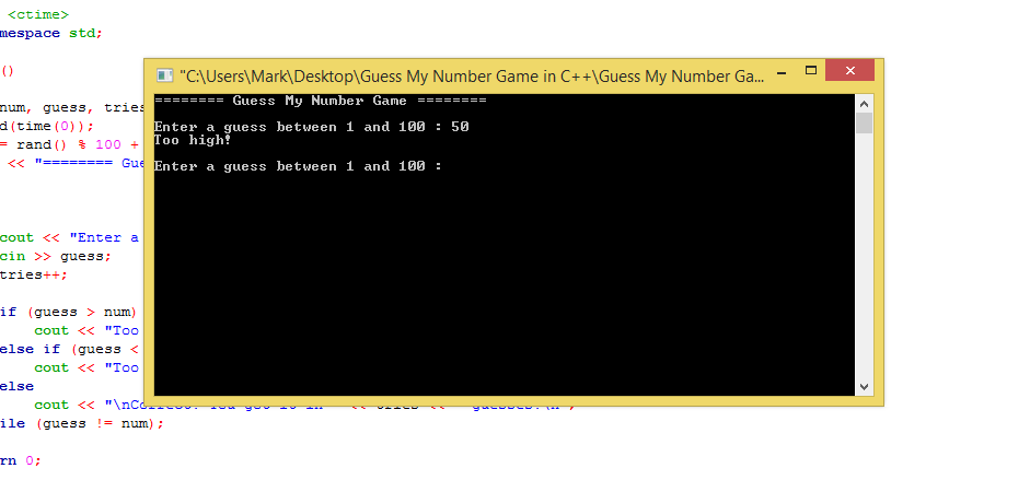 Guess My Number Game in C++ Free Source Code | SourceCodester